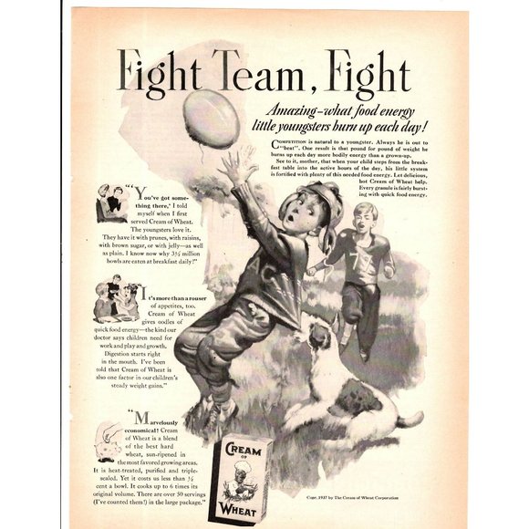 Cream of Wheat Cereal | Wall Decor | 937 Print Ad Cream Of Wheat Cereal ...